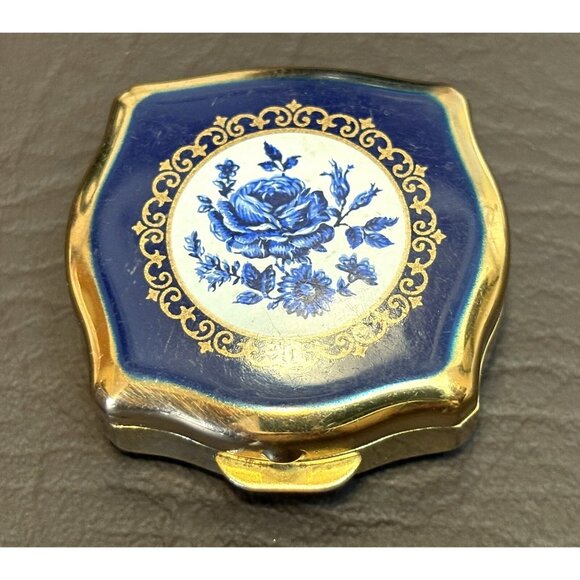 Jewelry | Vintage Pillbox Trinket Box Jewelry Stratton England 6s Blue ...